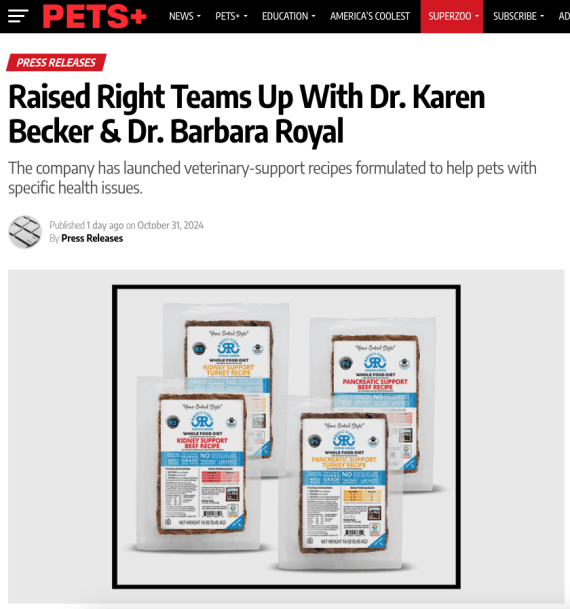 Press - Raised Right - Human-Grade Pet Food